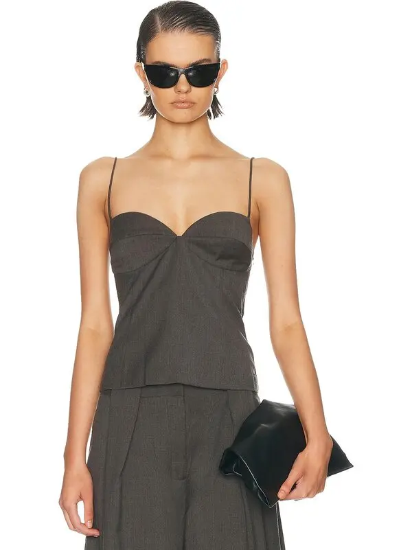ST. AGNI Wool Cami Top - Mulch