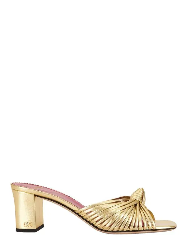 Valentino Garavani Annet Slide Sandal - Antique Brass Light