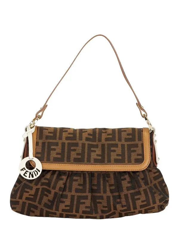 Fendi Zucca Chef Shoulder Bag - Tobacco Brown