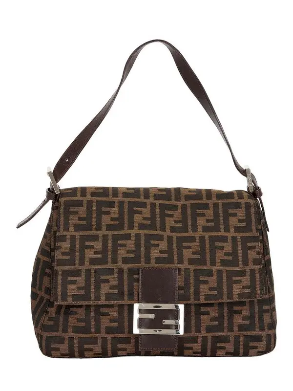 Fendi Zucca Mama Forever Baguette Shoulder Bag - Tobacco Brown