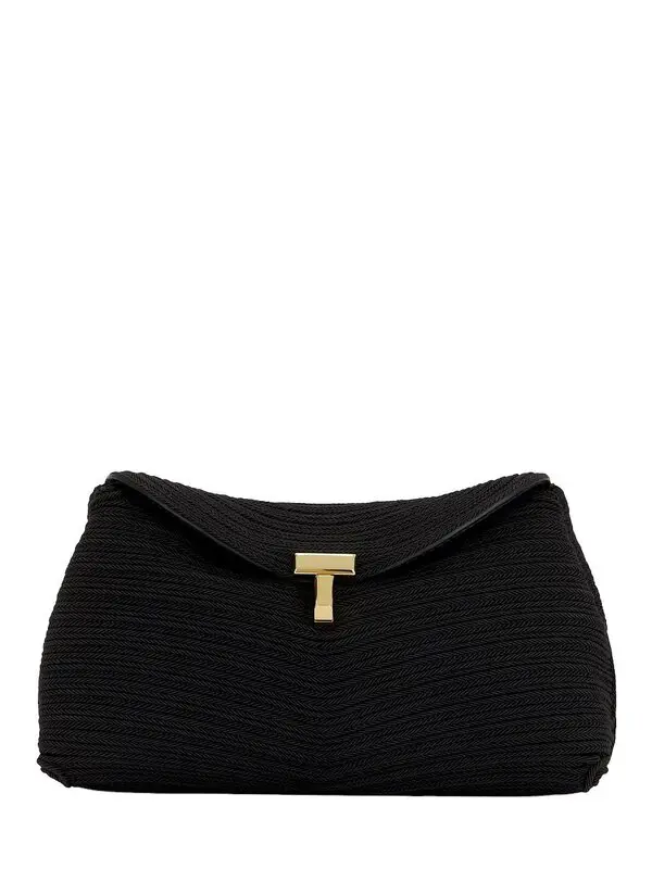 TOTEME Mini T-lock Clutch - Black