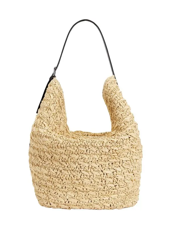 TOTEME Belted Raffia Tote Bag - Natural
