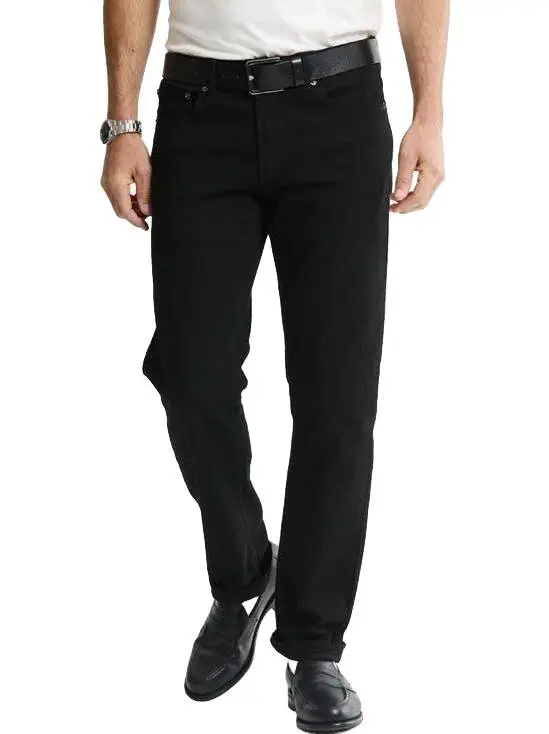 JACHS Relaxed Straight Fit 5-pocket Denim Pants - Black