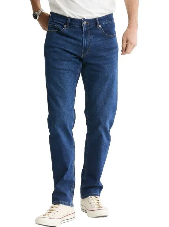 JACHS Relaxed Straight Fit 5-pocket Denim Pants - Madrid