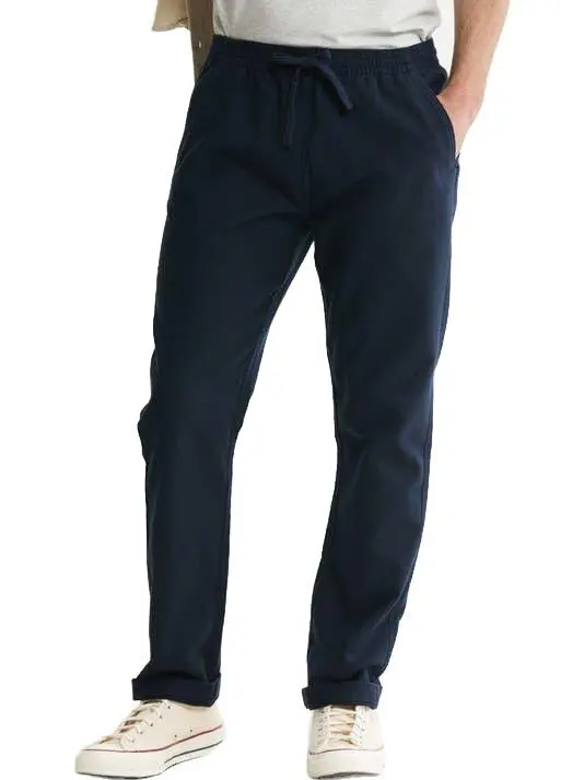 JACHS Cotton Twill Drawstring Pants - Navy