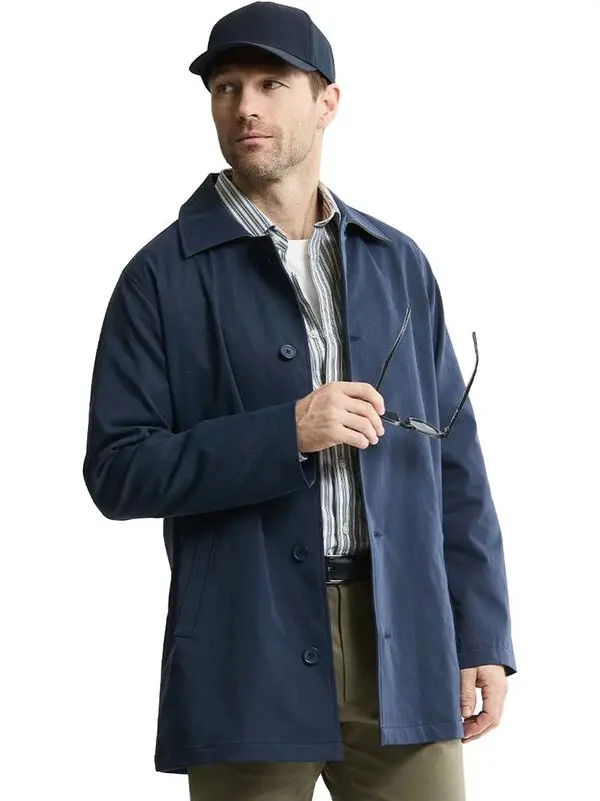 JACHS Tech Twill Mott Coat - Navy