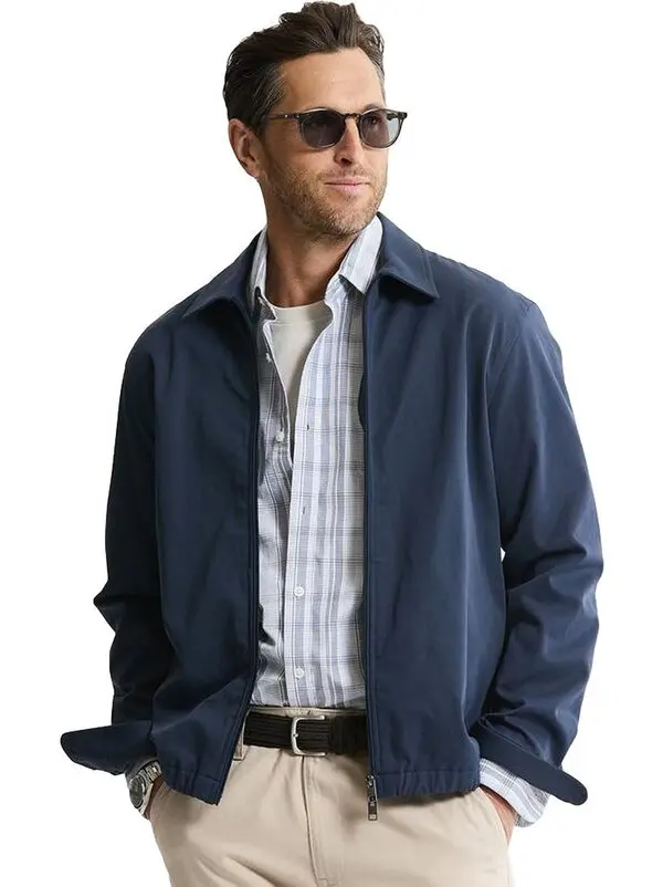 JACHS Tech Twill Zip-up Jacket - Navy