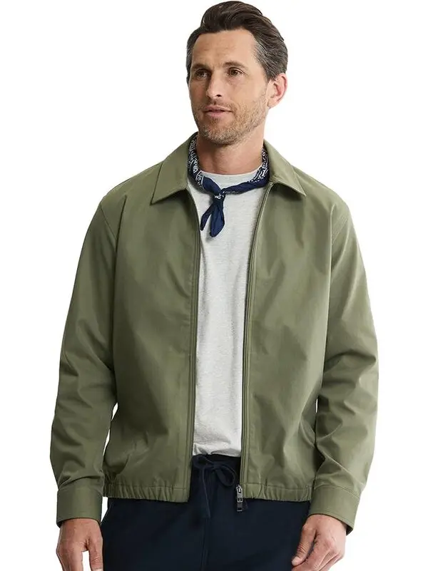 JACHS Tech Twill Zip-up Jacket - Olive