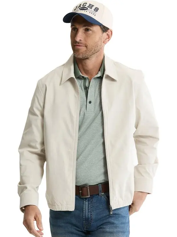 JACHS Tech Twill Zip-up Jacket - Stone