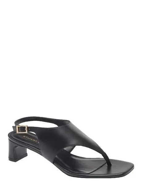 STUART WEITZMAN Block Heel Ankle Strap Sandal - Black