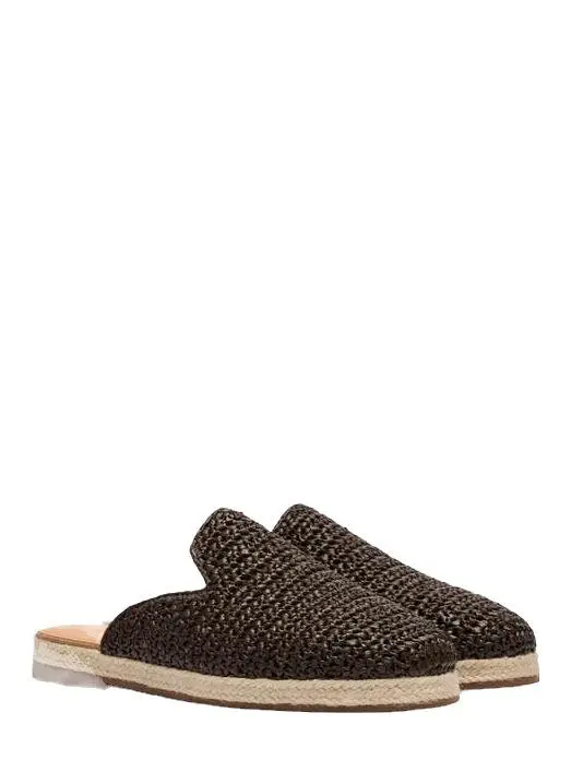 MARC NOLAN Bahia Woven Raffia Mule - Brown Raffia