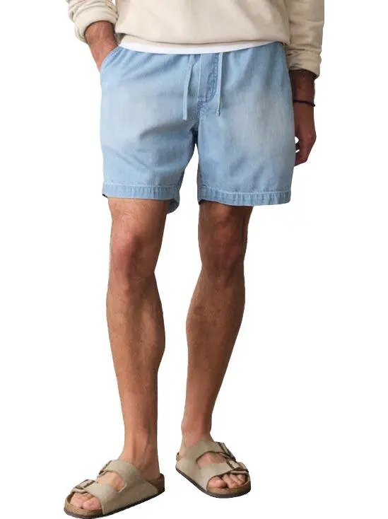 Marine Layer Drawstring Denim Shorts - Lightwash