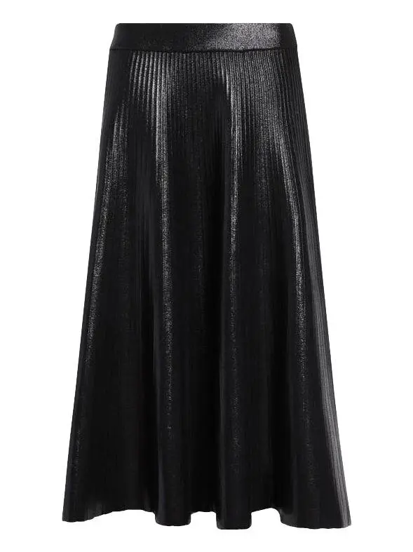 Partow Anya Shimmer Pleated Skirt - Black