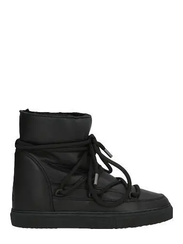 Inuikii Padded Leather Lace-up Ankle Boots - Black