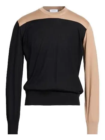 FERRAGAMO Two Tone Cashmere Sweater - Black