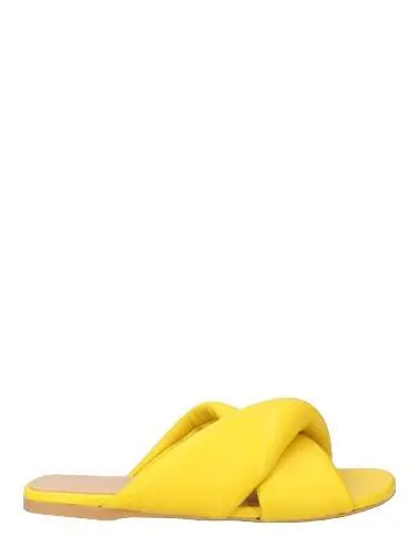 JW Anderson Leather Slides - Yellow