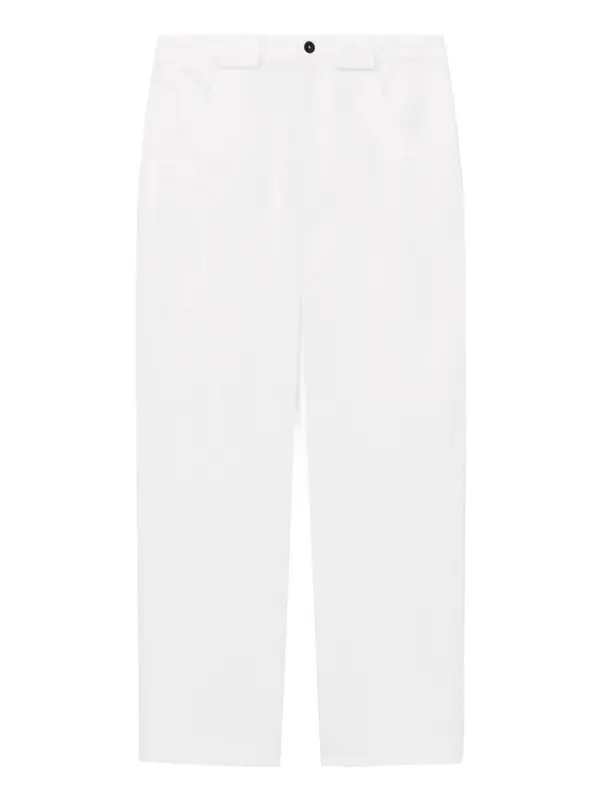 Giorgio Armani Regular Fit Stretch Cotton Gabardine Trousers - White
