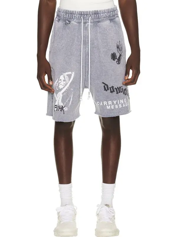 PALY HOLLYWOOD Carry The Message Sweat Short - Grey