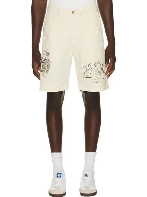 President's Bermuda Fatigue Shorts - Ecru