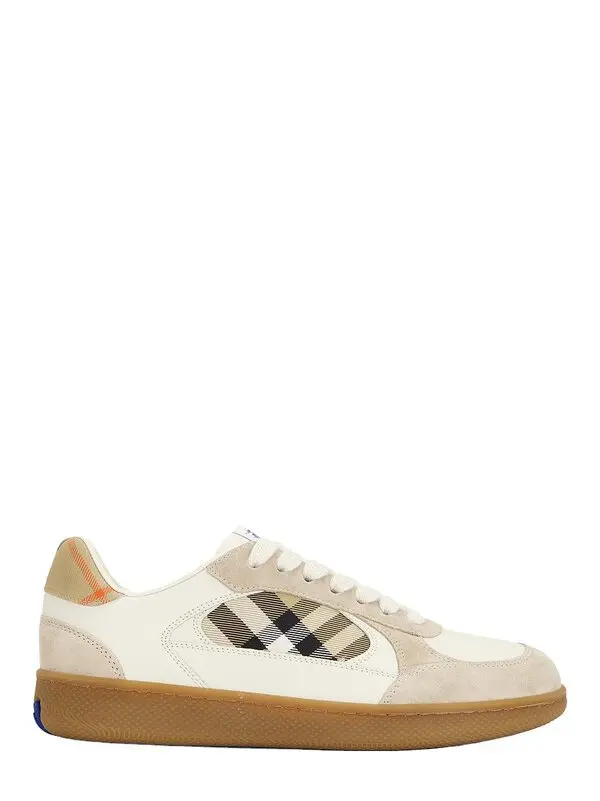 Burberry Terrace Mix Sneakers - Beige, Grey, & Sandcheck