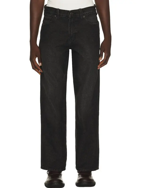 Dickies Relaxed Straight Work Jean - Black Wash Faded