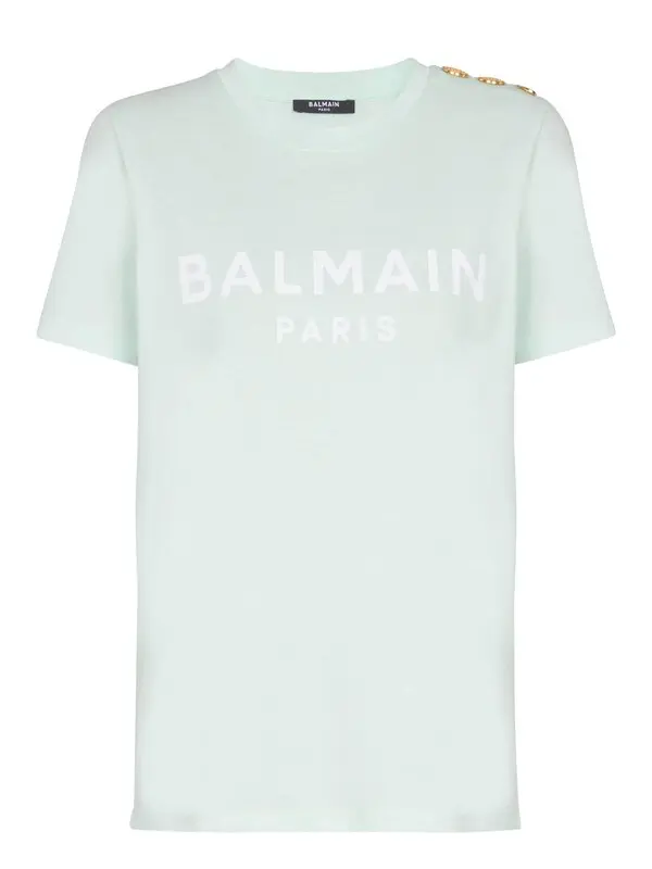 Balmain Paris Logo T-shirt - Green