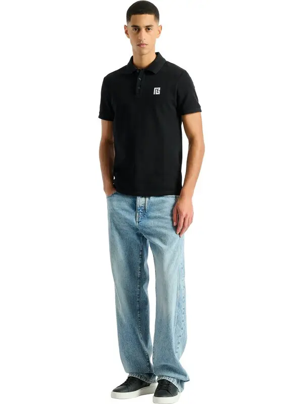 Balmain Faded Denim Loose-fit Jeans - Blue