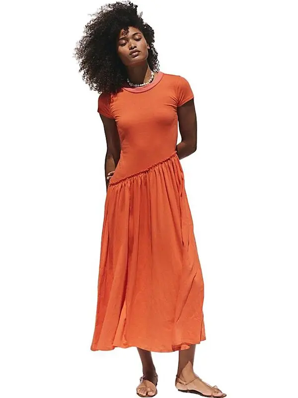 Free People Katerina Midi Dress - Fp Flame