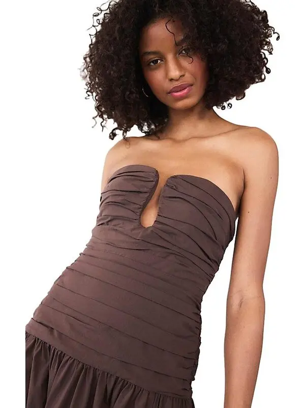 Shona Joy Strapless Drop-waist Maxi Dress - Ristretto
