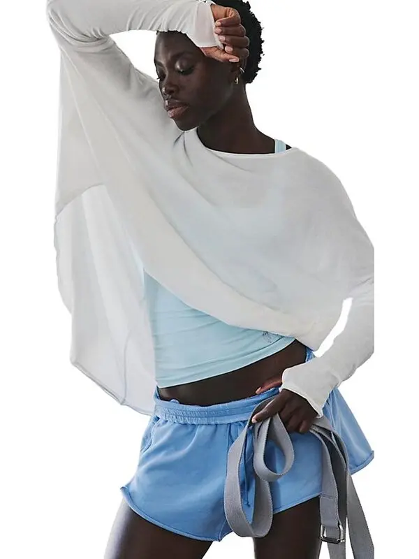 Free People Sheer Bliss Layer Top - White