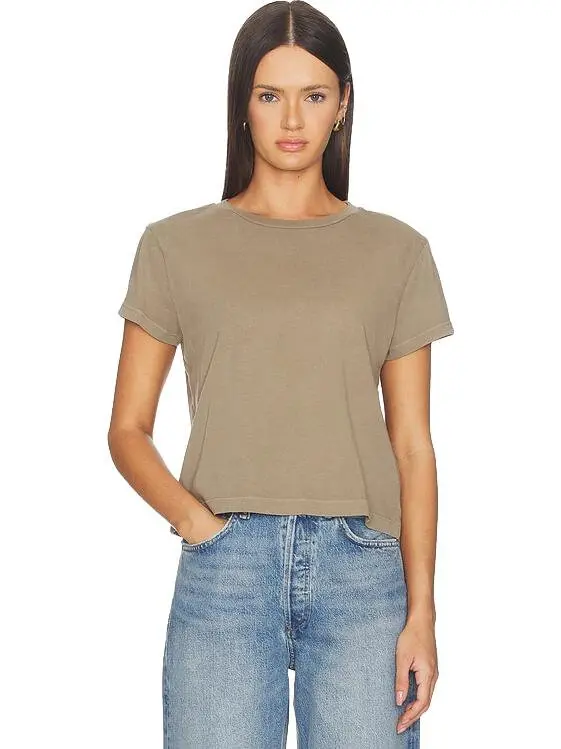 AGOLDE Adine Shrunken Tee - Brown