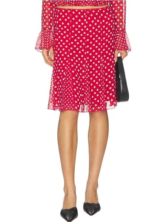 GUIZIO Paloma Skirt - Red