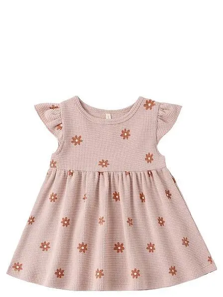 QUINCY MAE Flutter Sleeve Dress - Pink