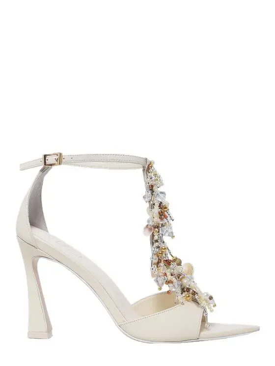 PatBO Lulu Embroidery Sandal - Metallic