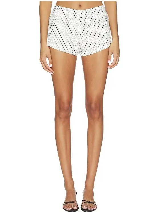 NAKEDVICE The Harper Spot Short - White & Black