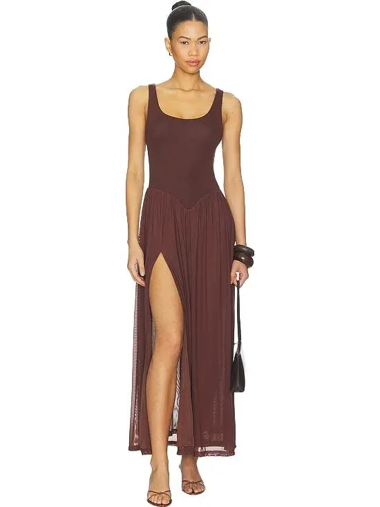 MADISON THE LABEL Inessa Maxi Dress - Chocolate