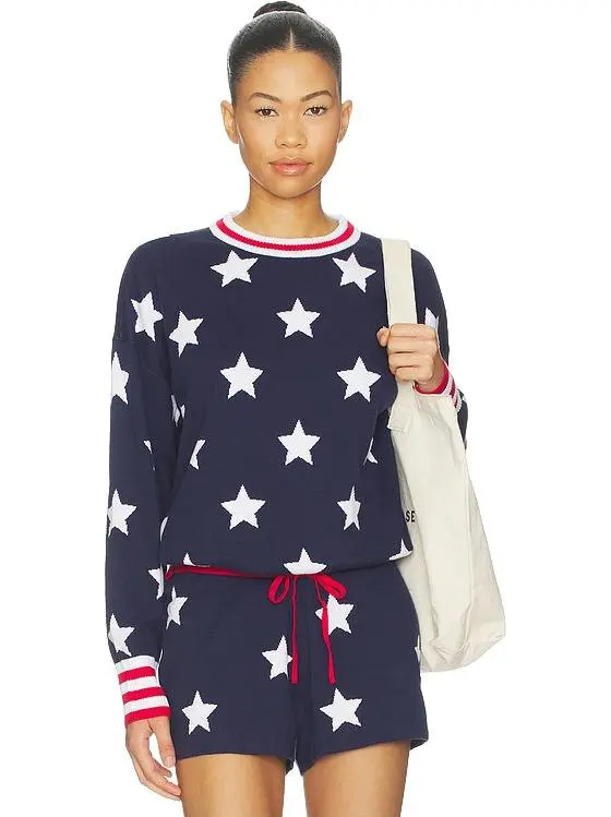 Beach Riot Cal Sweater With Star Print - Twilight Stars