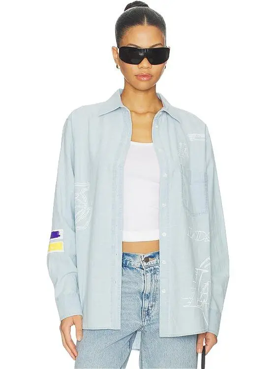 DANNIJOPRO The Doodle Sports Oxford Top - La Lakers