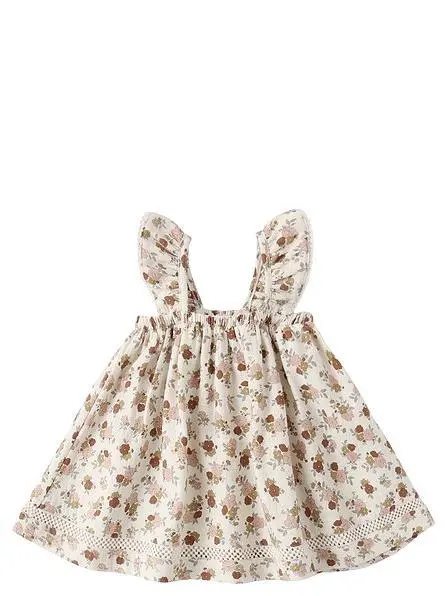 QUINCY MAE Ruffled Floral Tank Dress - Bloom
