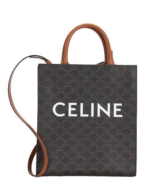 Null Celine Triomphe Vertical Cabas Tote Bag - Brown