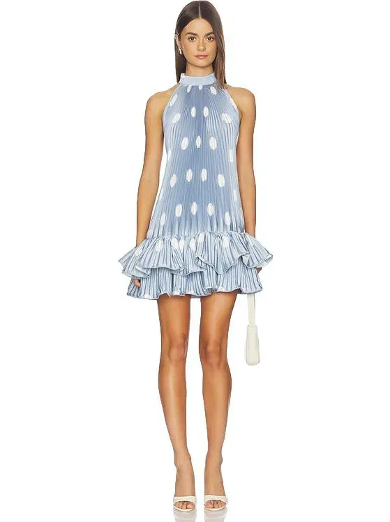 L'IDEE Soleil Mini Dress - Baltic Polka