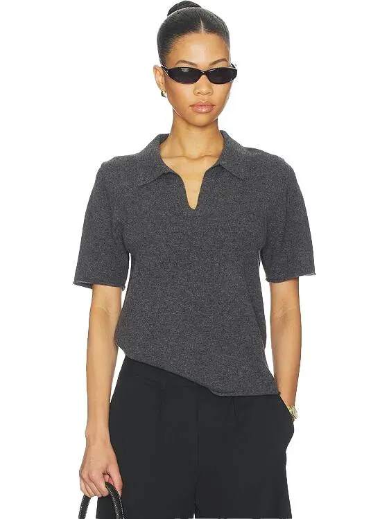 ALL MY LOVE Kayla Knit Top - Charcoal