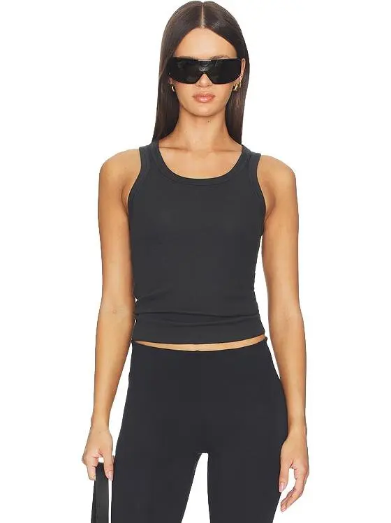 SKIMS Cotton Rib High Scoop Tank - Soot