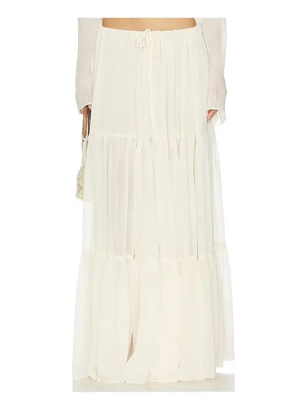 Arcina Ori Alessandra Tiered Maxi Skirt - Cream
