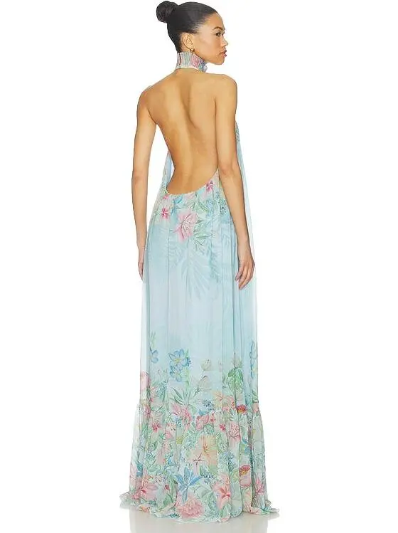 Retrofete Francy Dress - Bleu Fleur Tropicale