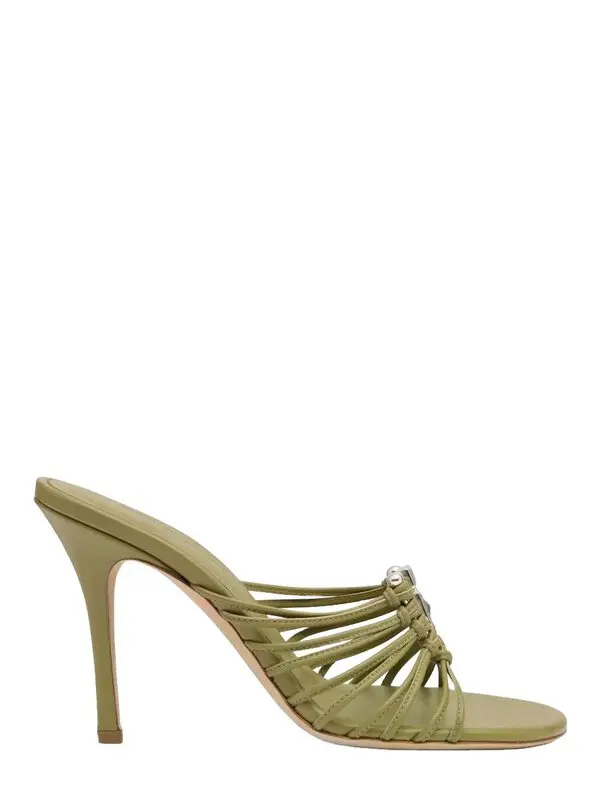 Christopher Esber Quartz Embellished Heeled Sandals - Green