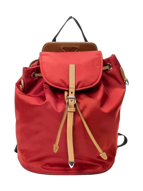 Prada Drawstring Backpack - Red