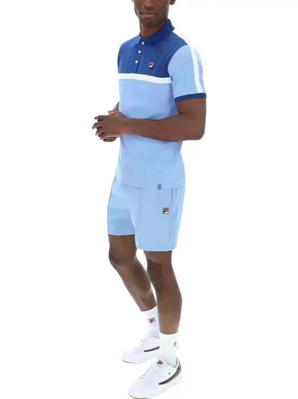 FILA Mattia Logo-patch Polo Shirt - Blue
