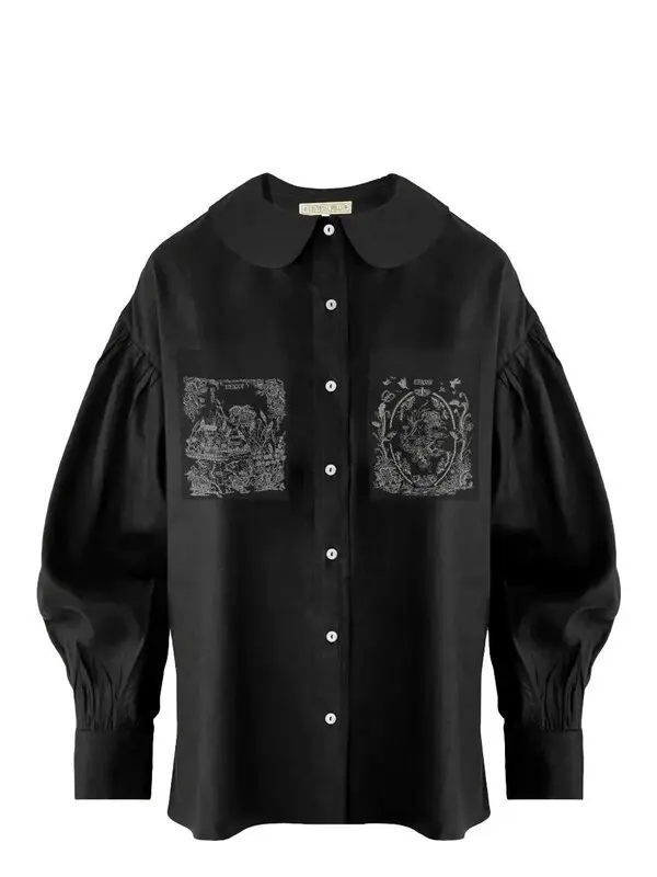 CONTESSA MILLS Tarot Oxford Shirt - Black