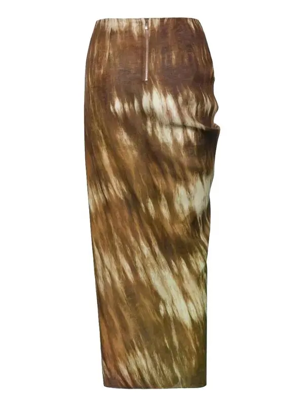 Johanna Ortiz Expedition Draped Linen Skirt - Brown
